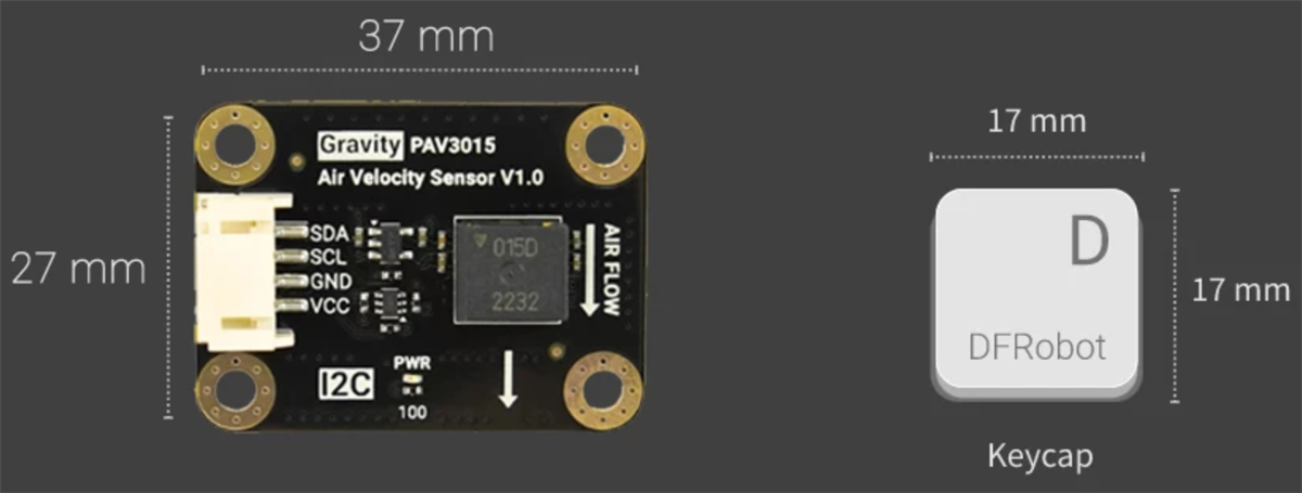 Gravity PAV3015 Air Velocity Sensor - DFRobot | Mouser